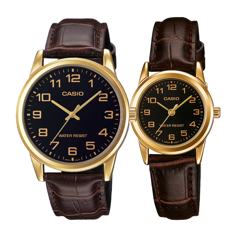 Pack Casio Dúo Elegante – Negro y Dorado – La Relojería.cl